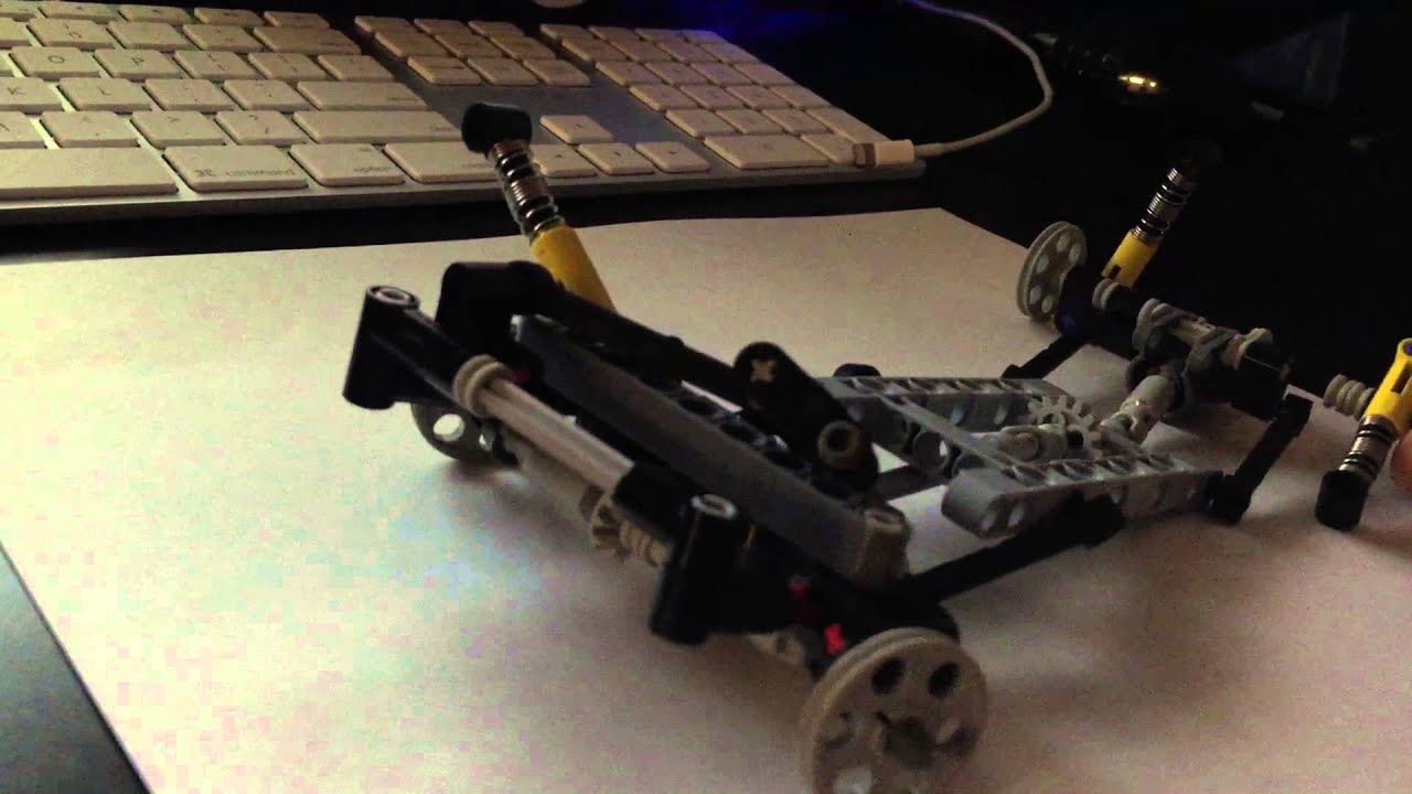 Lego Technic Mini AWD Chassis with Steering - YouTube