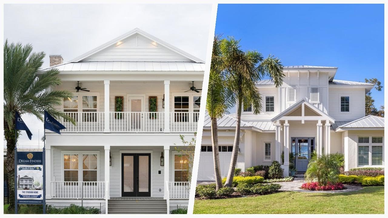 75 Coastal Exterior Home With A Clipped Gable Roof Design Ideas You'll ...
