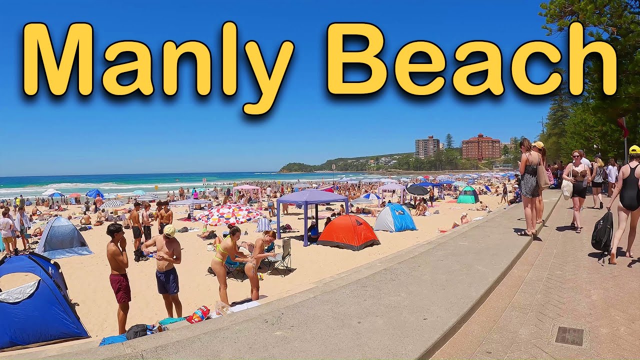 Manly Town and Manly Beach Walking Tour | 4K Scenic Video - YouTube