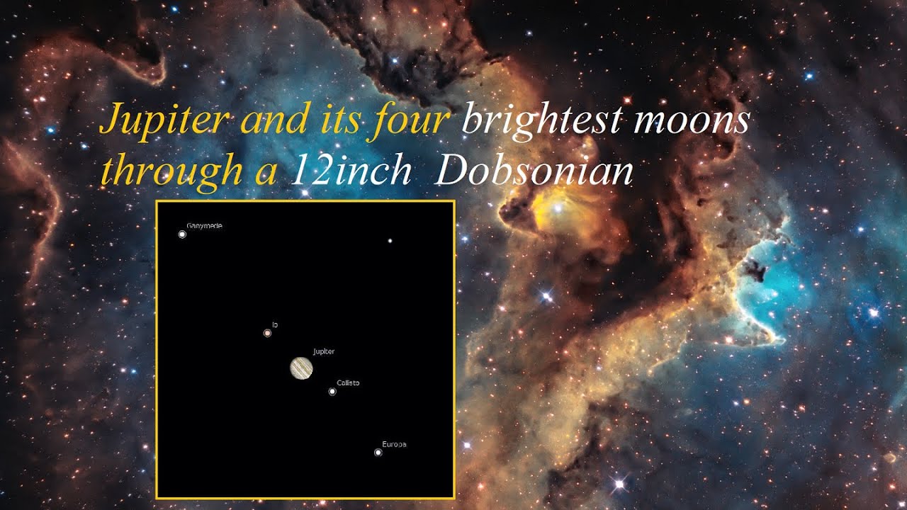 Jupiter and its four BRIGHTEST MOONS through a 12inch Dobsonian ...