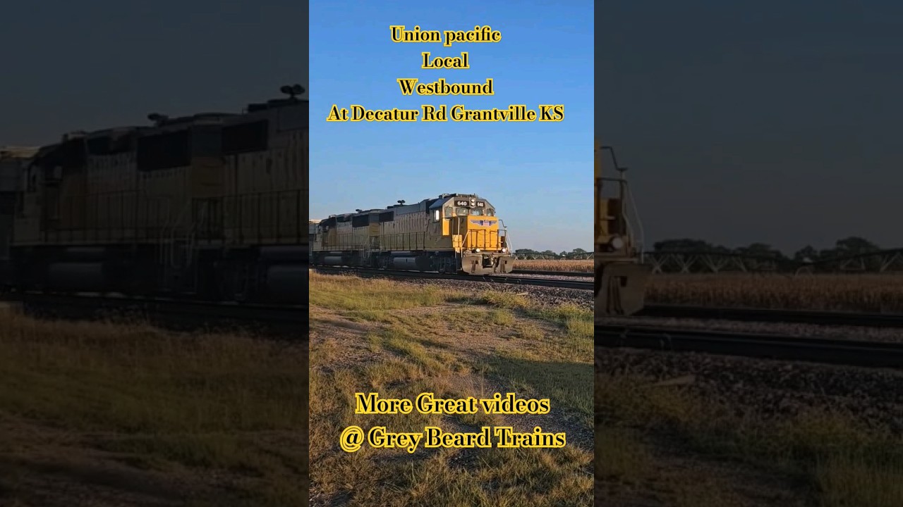 Union pacific Local At Decatur Rd Grantville KS - YouTube