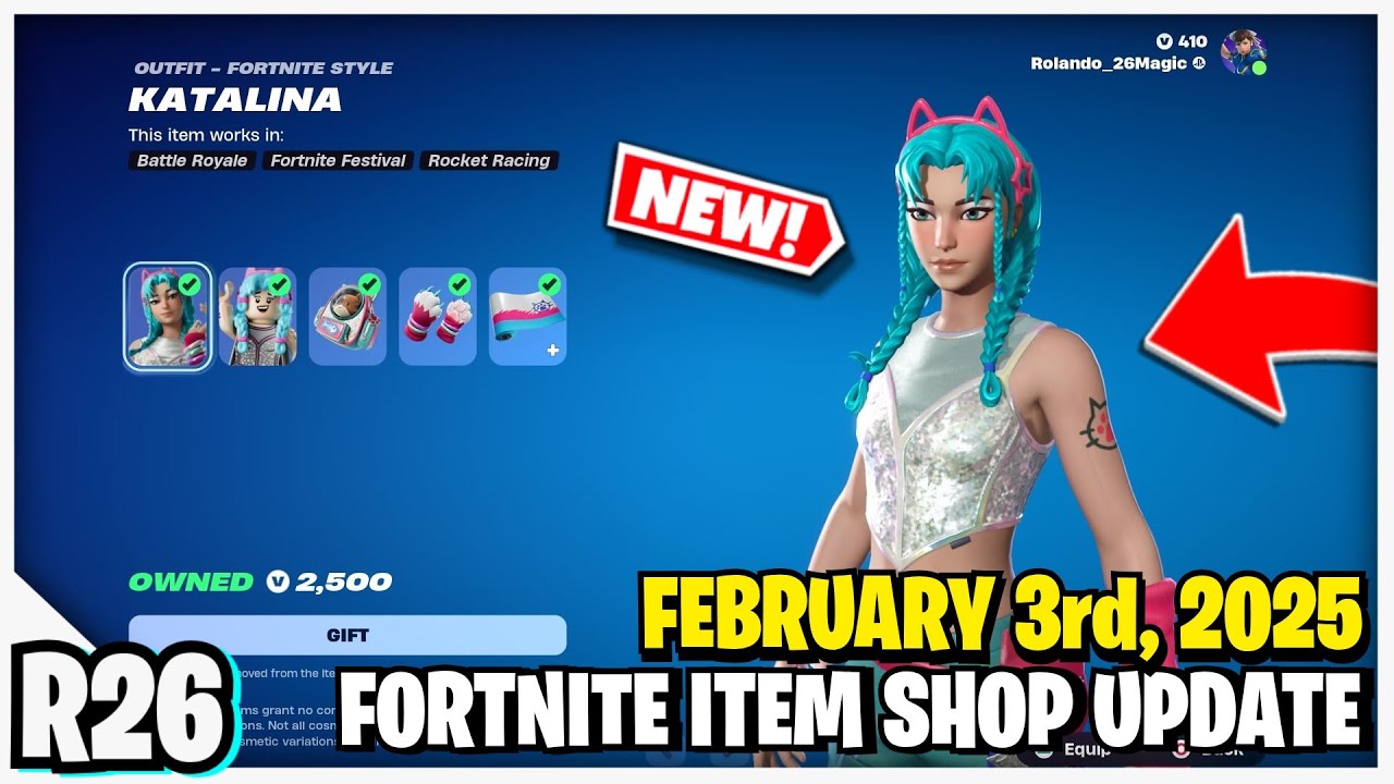 Fortnite Item Shop *NEW* KATALINA SKIN! - YouTube