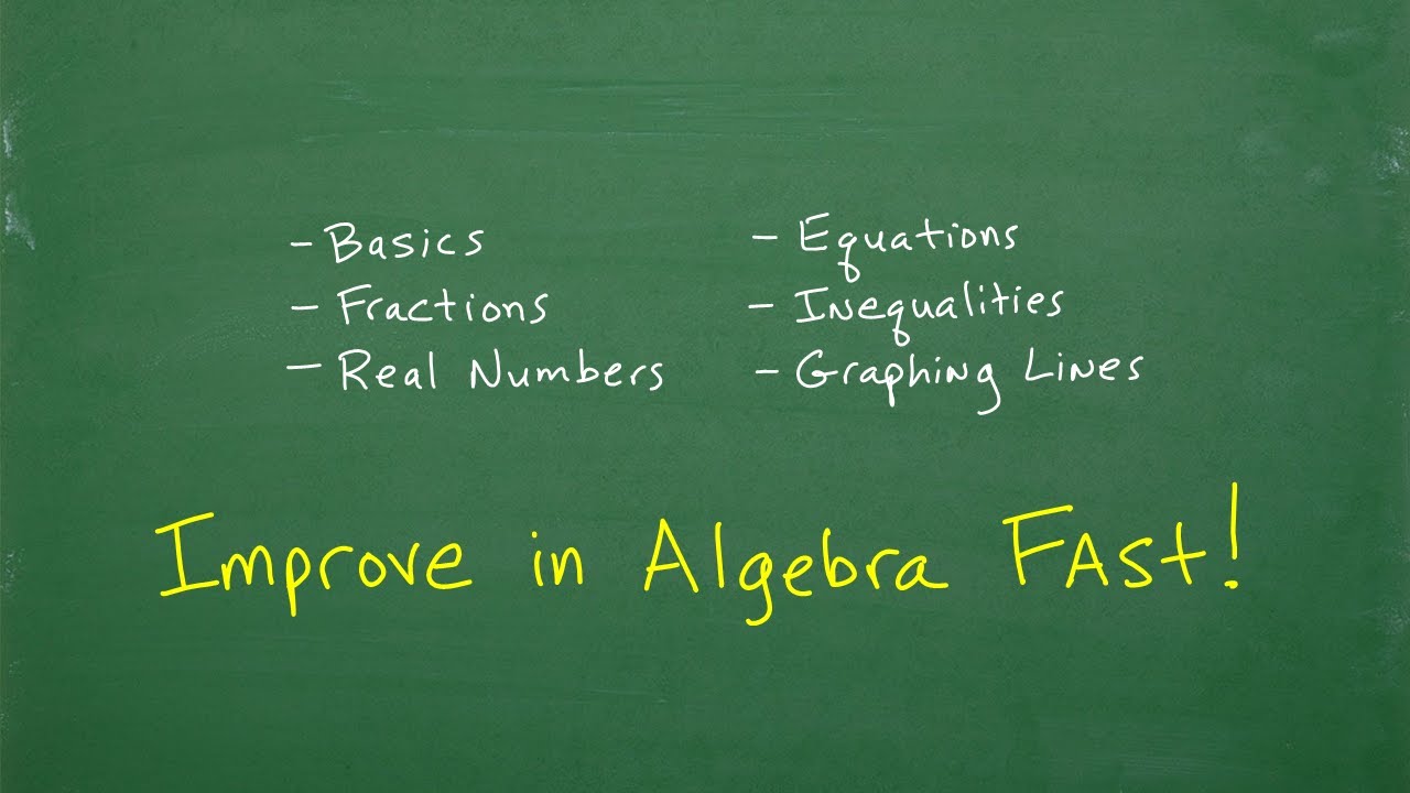 Improve In Algebra FAST Do This YouTube Improve In Algebra FAST Do This YouTube
