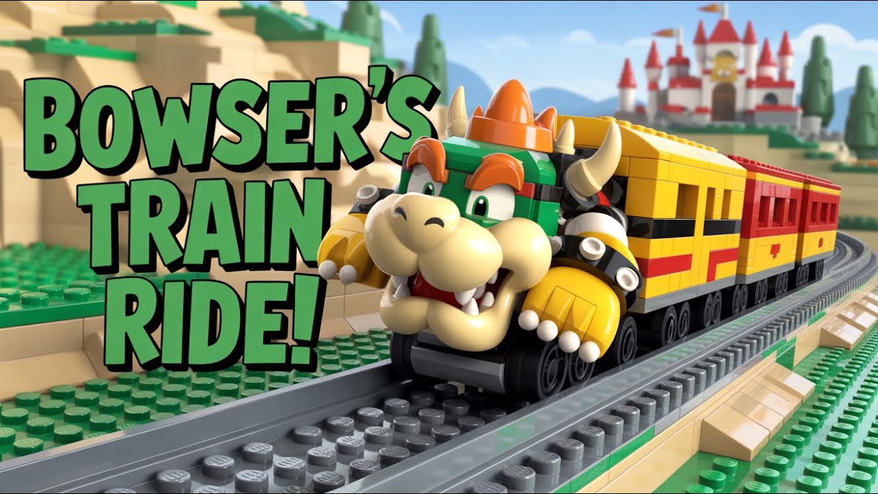 LEGO Instruction The Bowser Express Train | #LEGOBowserTrain, # ...