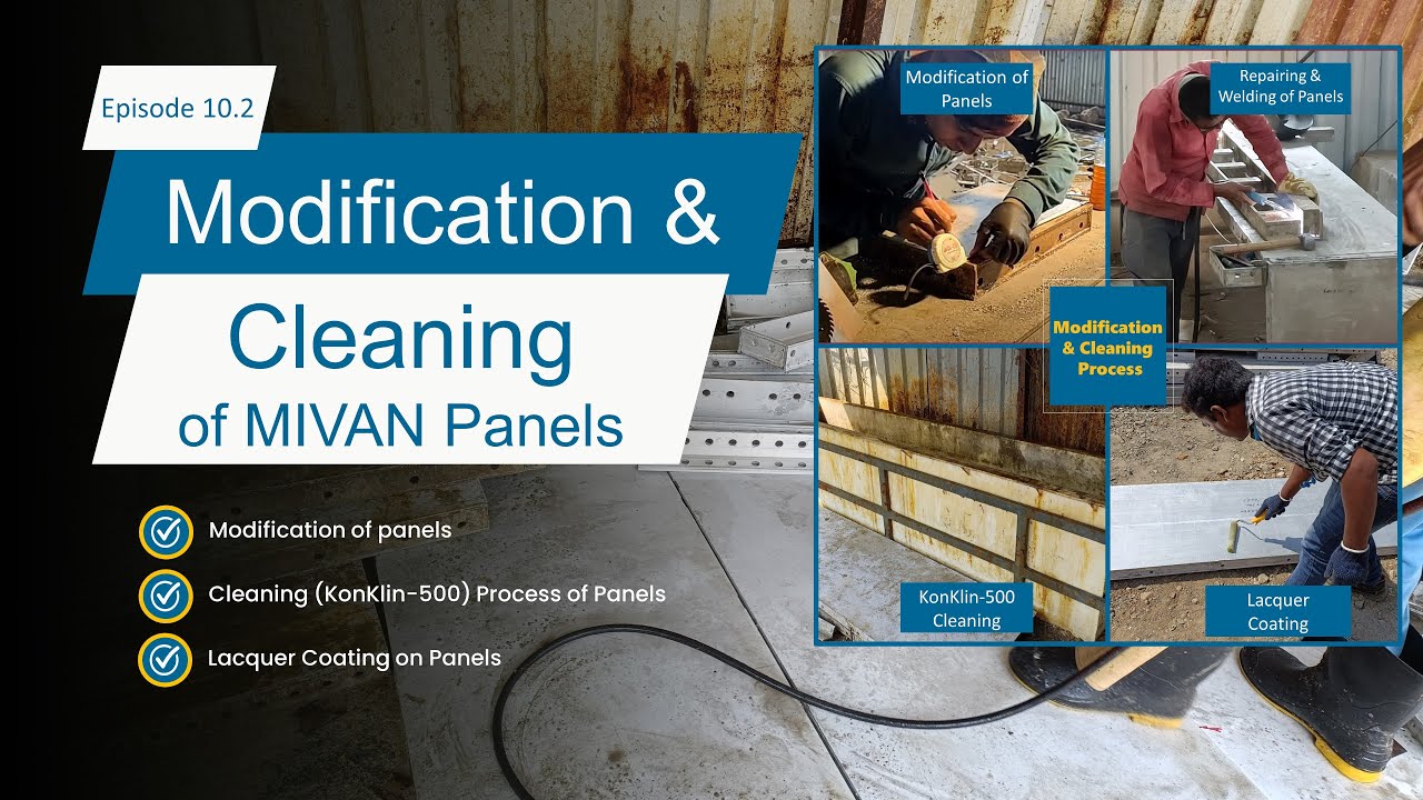 How to Modify and Clean MIVAN Shuttering Panel - YouTube