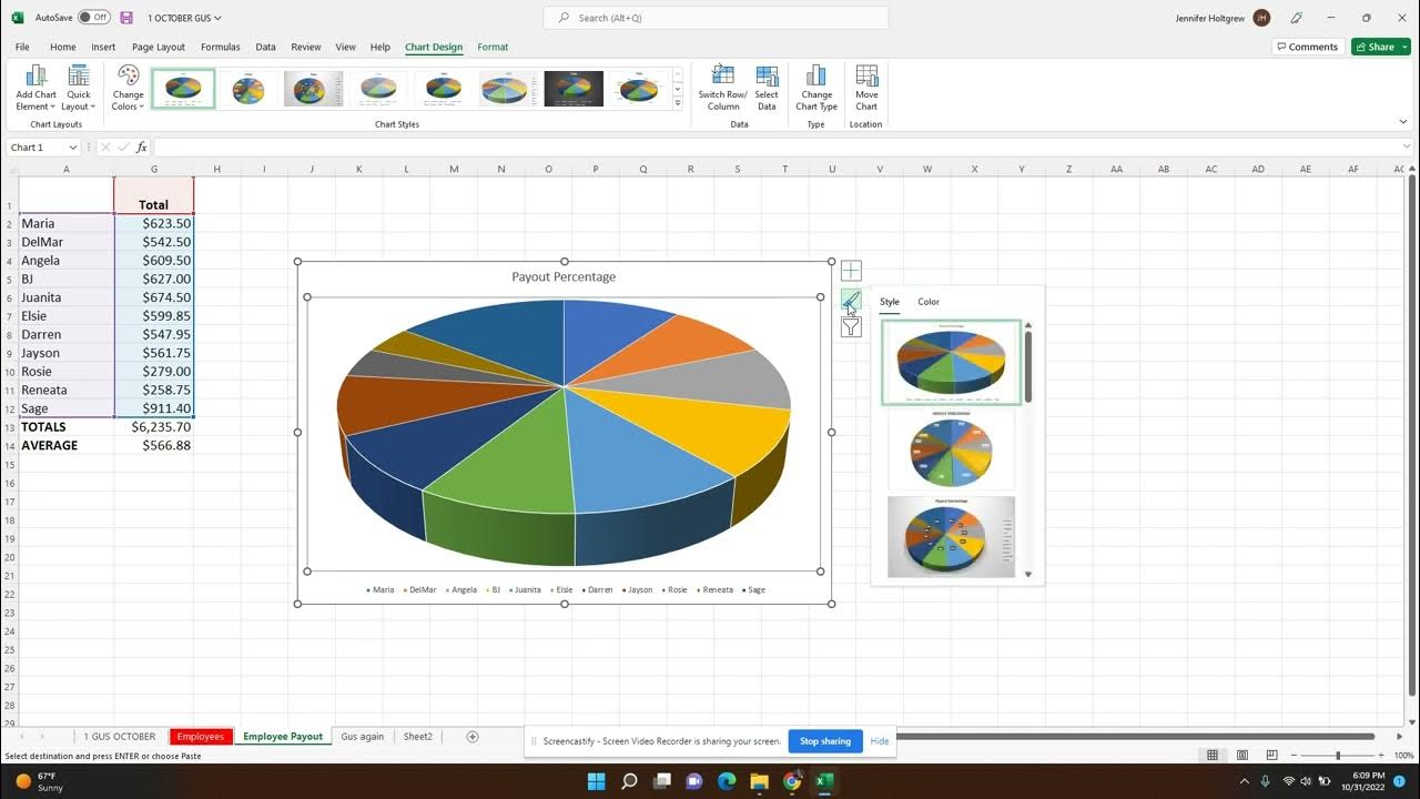 Excel Pie Chart - YouTube