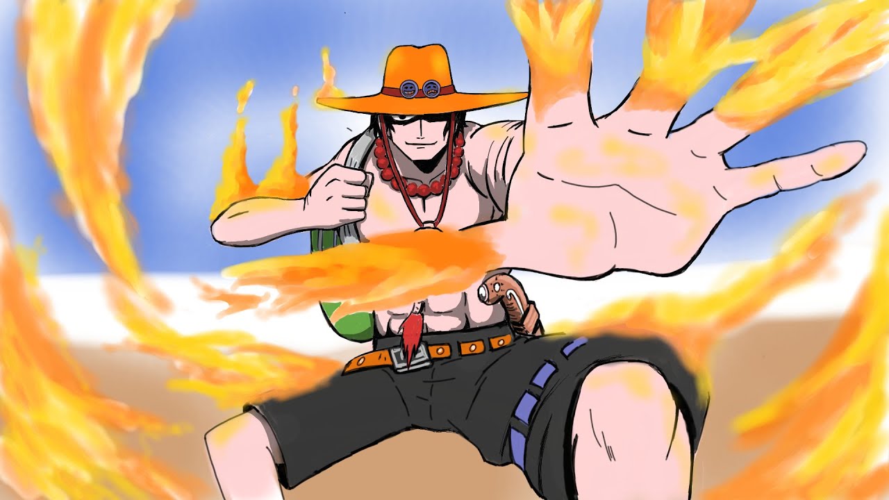 Draw Ace from One Piece - YouTube