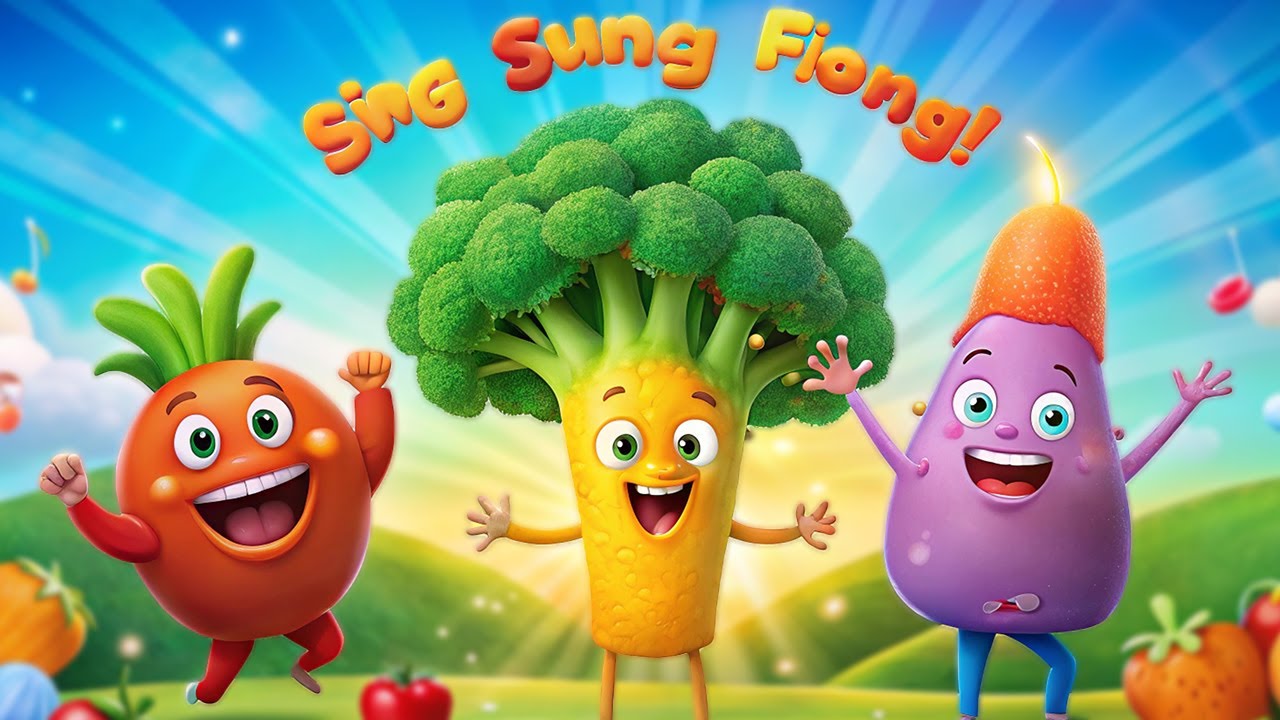 21 Cartoon Vegetable Characters Song | Fun Nursery Rhyme Animation for ...