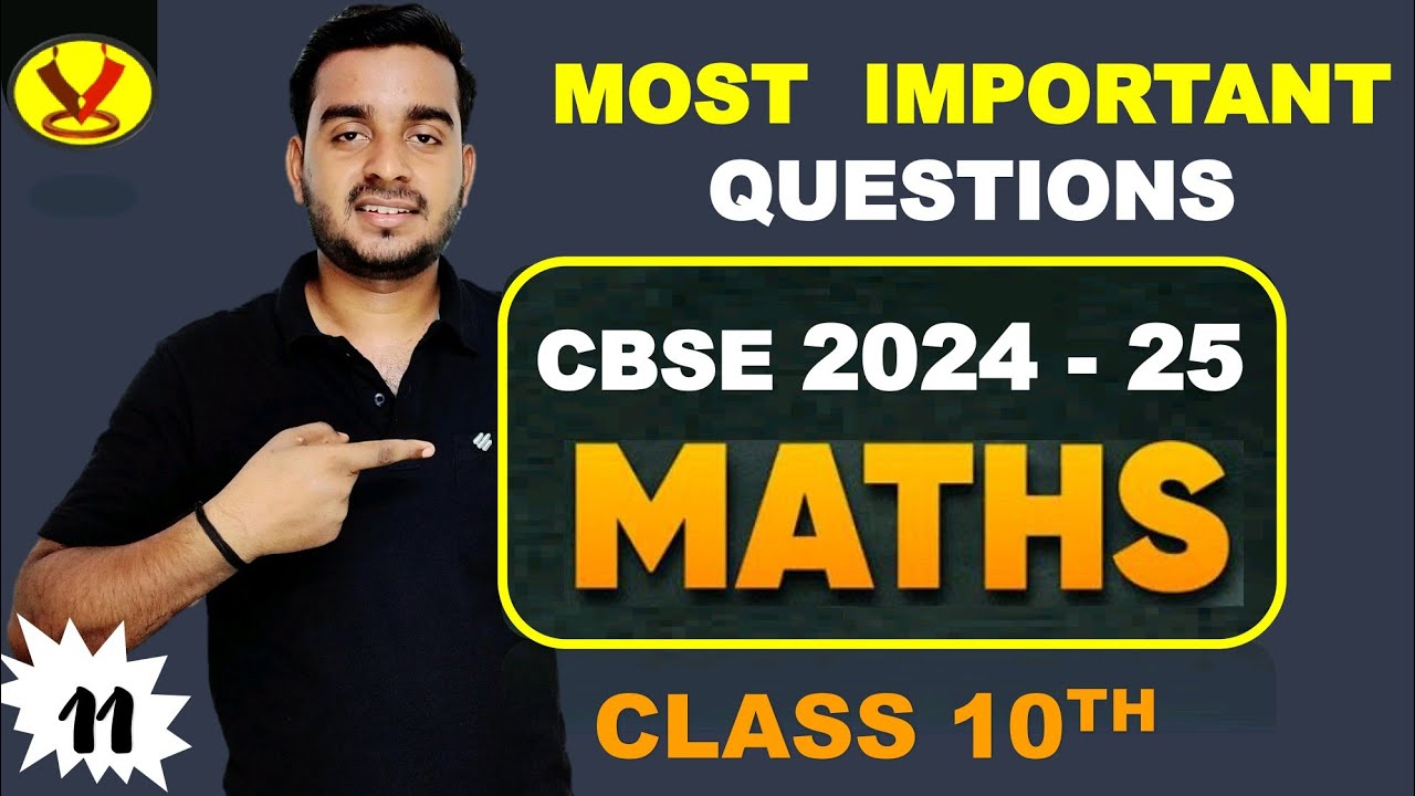 Top 50 Math Questions For Class 10th CBSE | Class 10th Important ...
