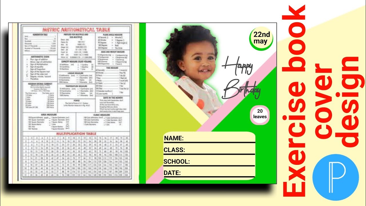 How to design a birthday exercise book cover with Pixelab ...