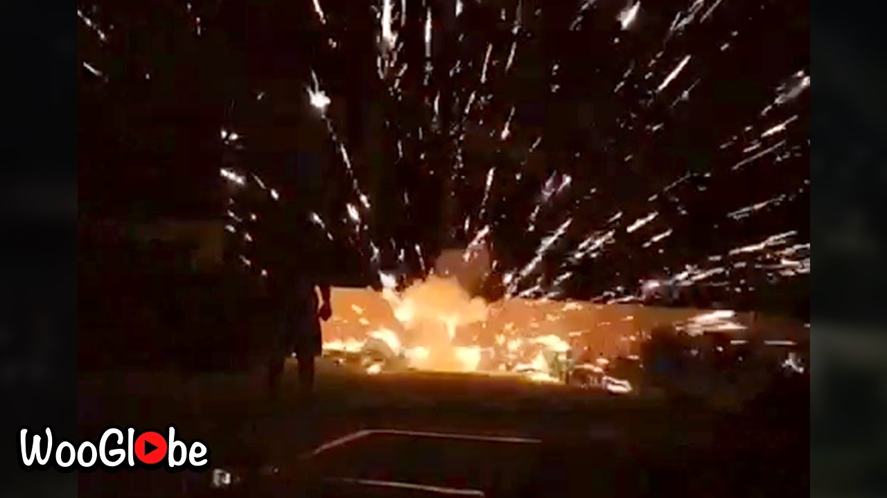 Backyard Firework Gone Wrong - YouTube