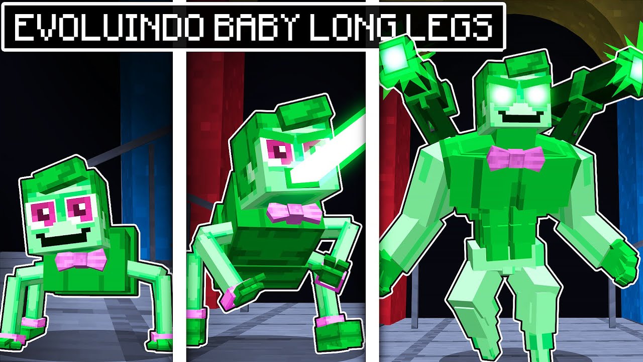 EVOLUINDO BABY LONG LEGS PARA BABY LONG LEGS DEUS no MINECRAFT! - YouTube