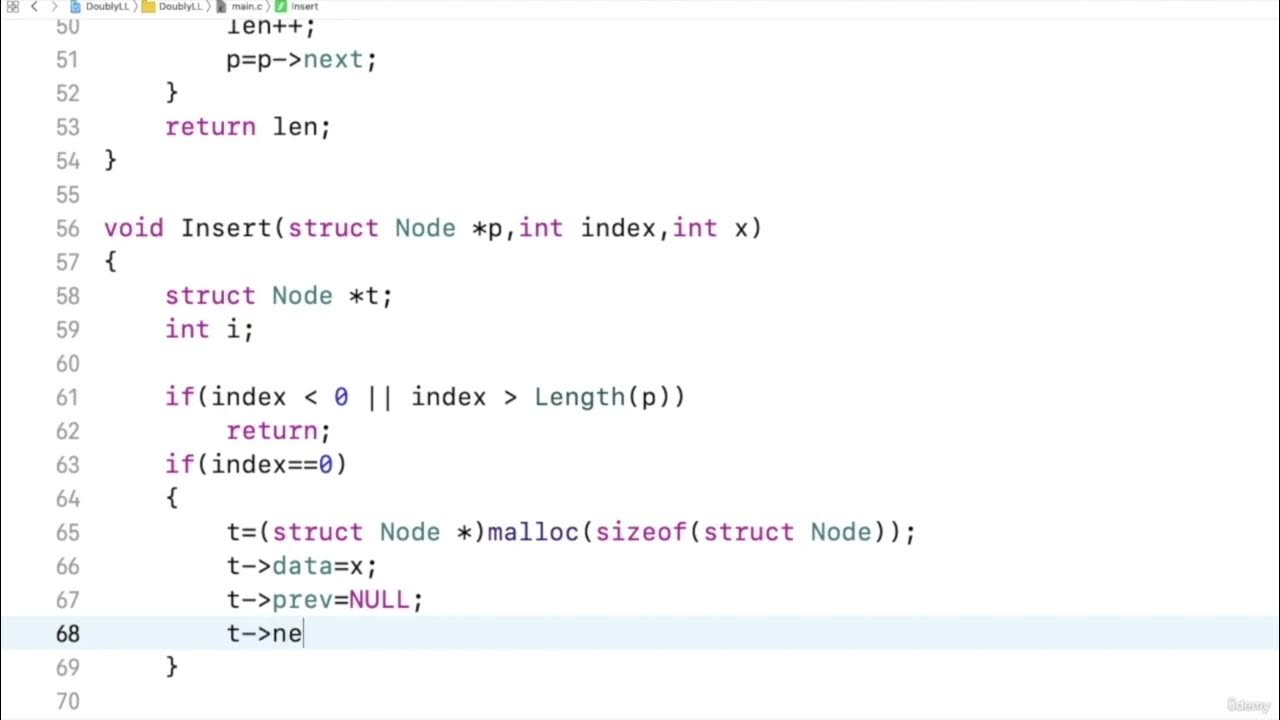 048 Let's Code Insert for Doubly Linked List - YouTube
