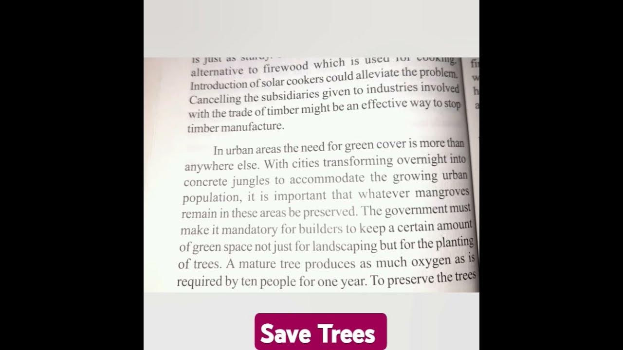 Save Trees- English- essay writing - YouTube