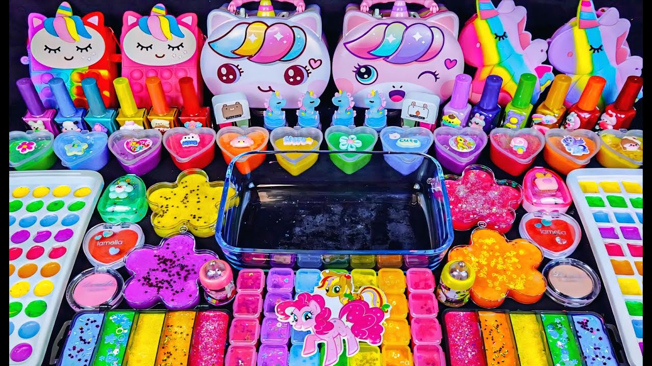 SLIME Mixing random with Rainbow Slime Satisfying Slime Videos #147 ...