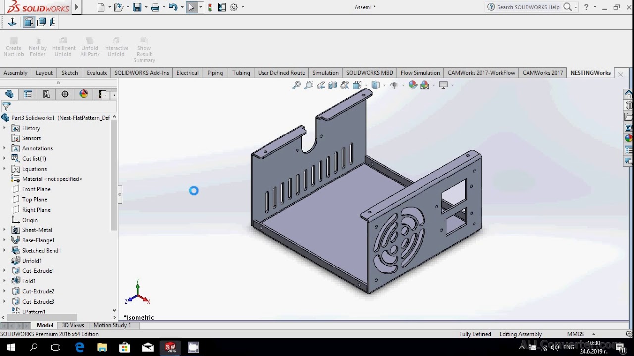 Solidworks NestingWorks - YouTube