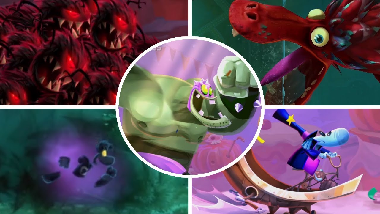 Rayman Legends - All Chase Levels + Dark Rayman Levels - YouTube