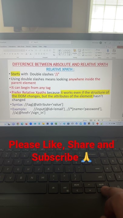 SELENIUM XPATH - ABSOLUTE vs RELATIVE XPATHS COMPARISON - YouTube