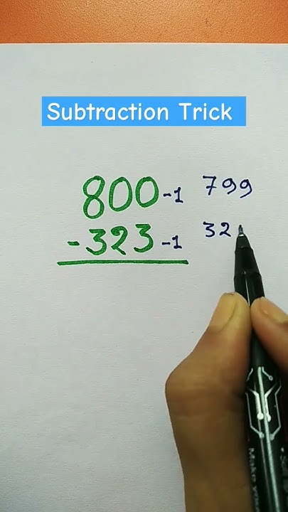 Subtraction Trick || Fast Calculation Method #shorts #fast #calculation #tricks #maths #viral ...