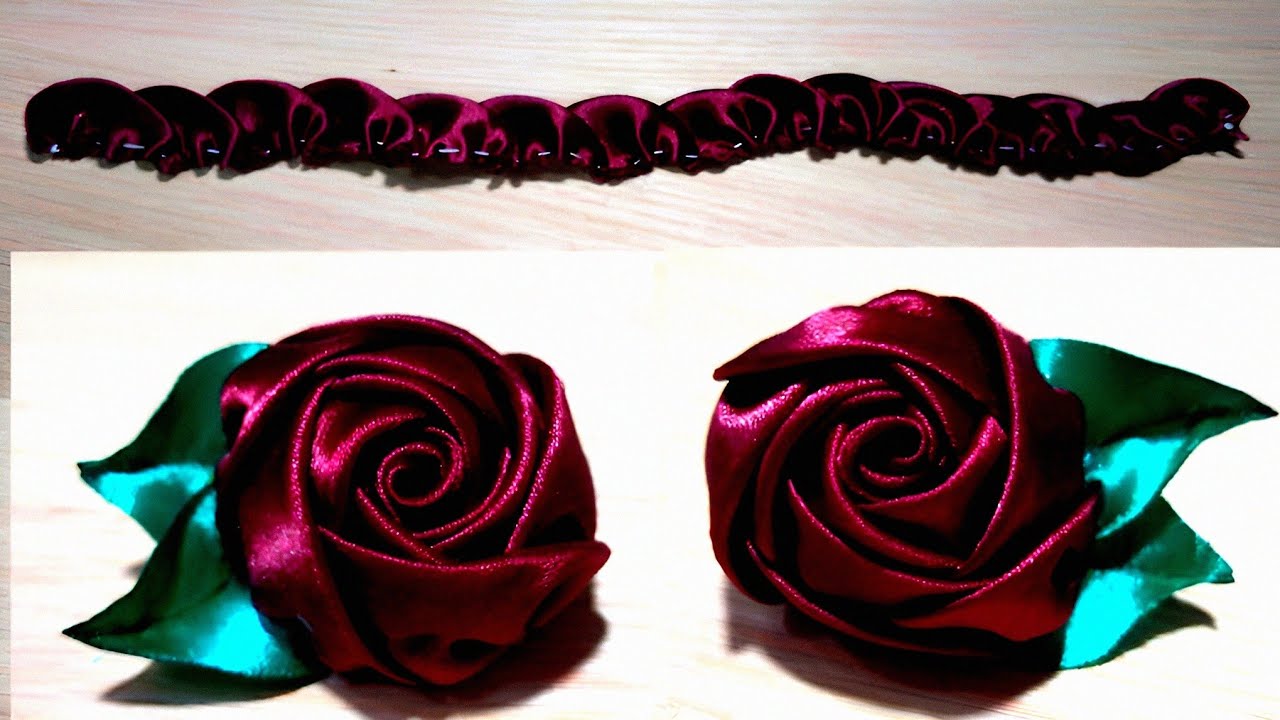 diy| How to make a satin ribbon flower / satin ribbon flower #satin ...