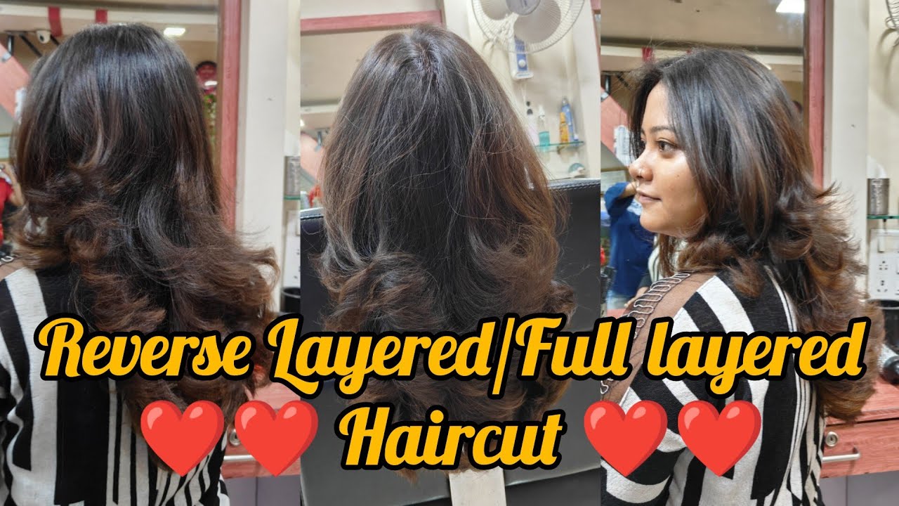 Reverse layered/Full layered haircut | long hair lover haircut | Indian ...