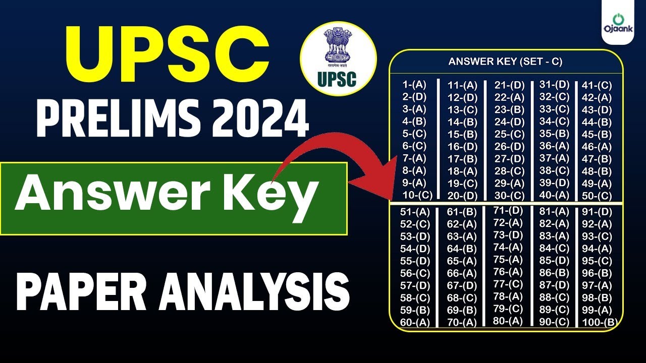 UPSC Prelims 2024 Answer Key | GS Paper 1 | UPSC Prelims 2024 | Cut Off ...