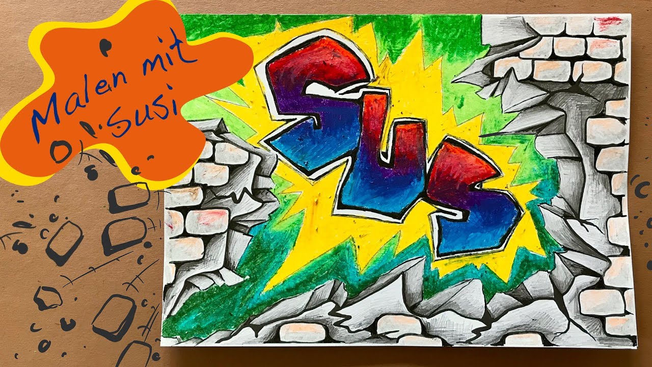 Einfache Graffiti Zeichnungen Auf Papier