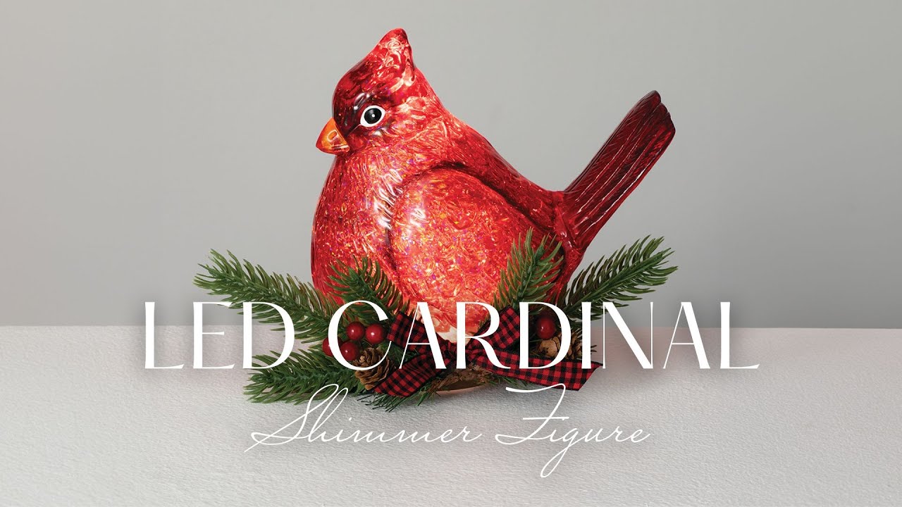 LED Cardinal Shimmer Figure - YouTube
