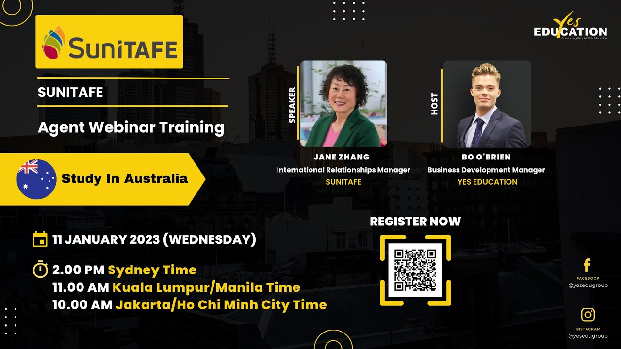 SuniTAFE - Yes Education Agent Webinar Training - YouTube