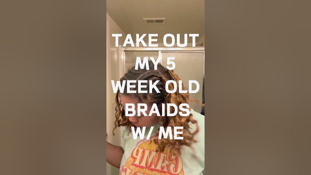 take out my 5 week old #braids with me! #shorts #naturalhair - YouTube