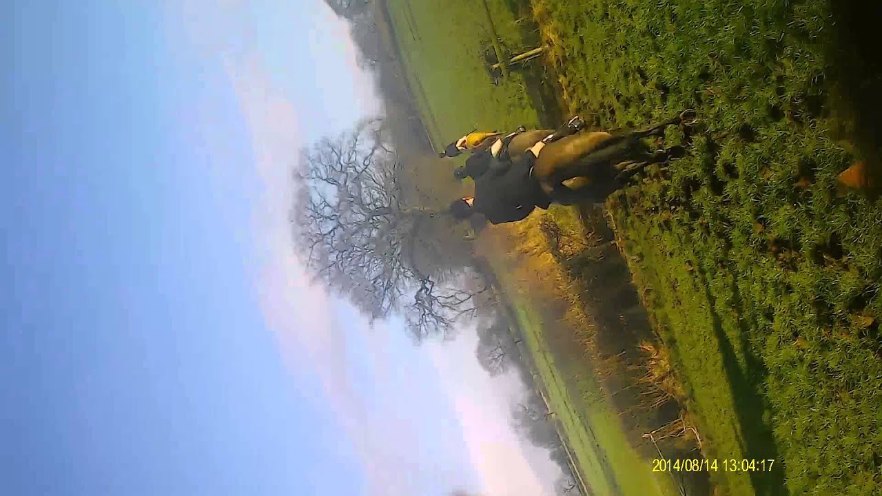 Drag Hunting jumping hedges and gates head camera - YouTube