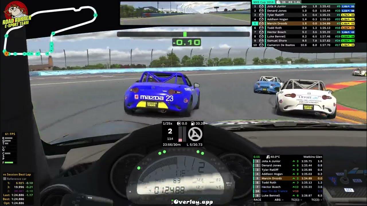 Watkins Glen - 2024 S1 W11 - Advanced Mazda MX-5 Cup - iRacing Baby!! Let's GOO! - YouTube