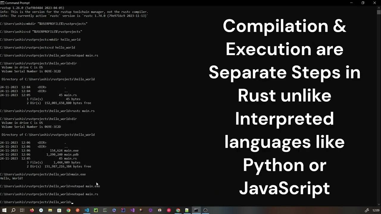 Learn Hello World In Rust Using Rustc And Cargo Youtube