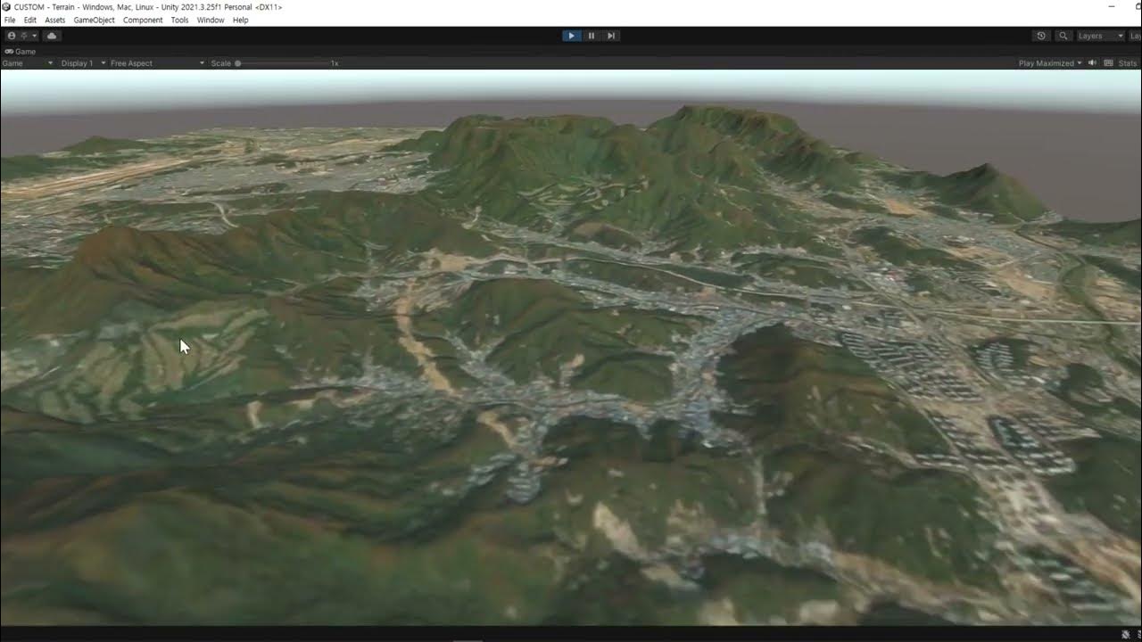 #Unity #gis Terrain - 지형 만들기 - YouTube