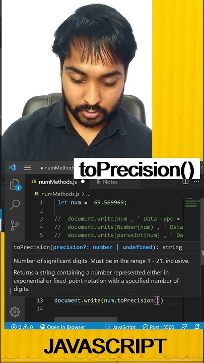 toPrecision Method In Javascript - YouTube