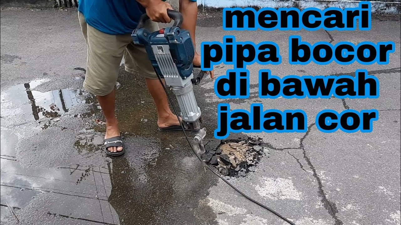 cara mencari pipa air bocor, perbaiki jaringan pipa induk pdam - YouTube