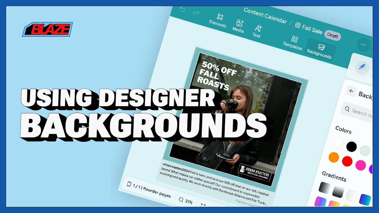 Using Designer - Backgrounds - YouTube