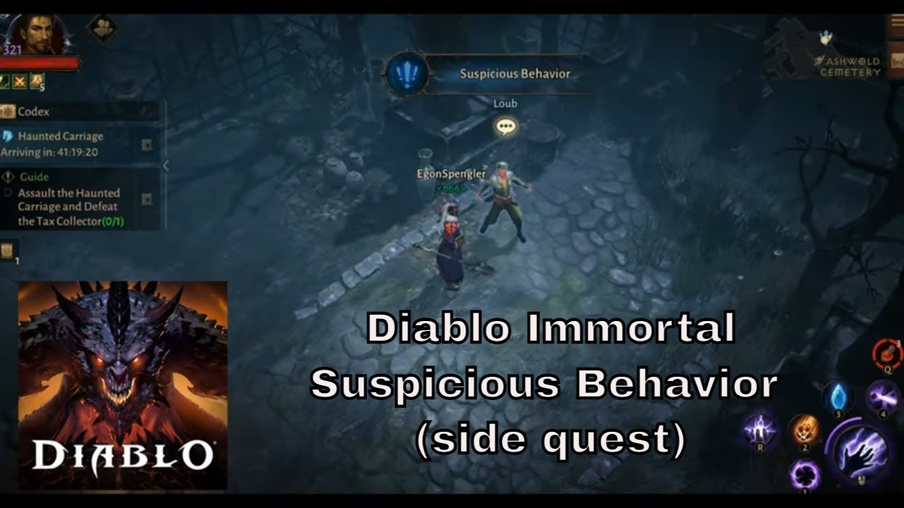Diablo Immortal - Suspicious Behavior (side quest) - YouTube