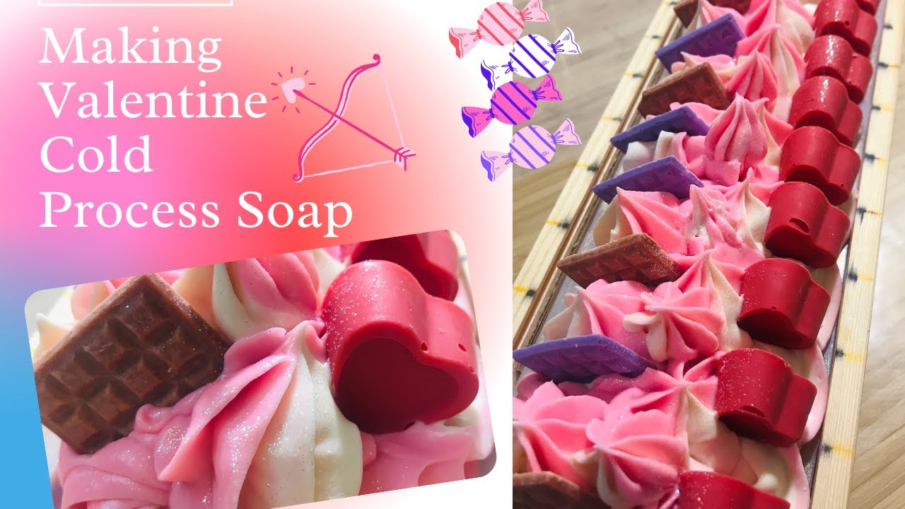 Making and Cutting Valentine's Soap - Valentine Chocolate | Oavender ...