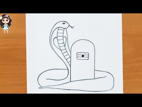 Nag panchmi pencil drawing| easy drawing Shivling and Vasuki Nag ...