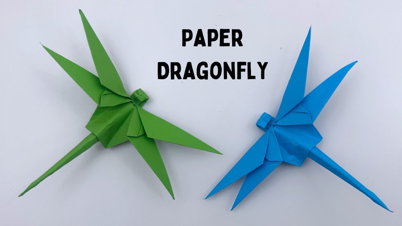 How To Make Easy Paper Dragonfly For Kids / Nursery Craft Ideas / Paper ...