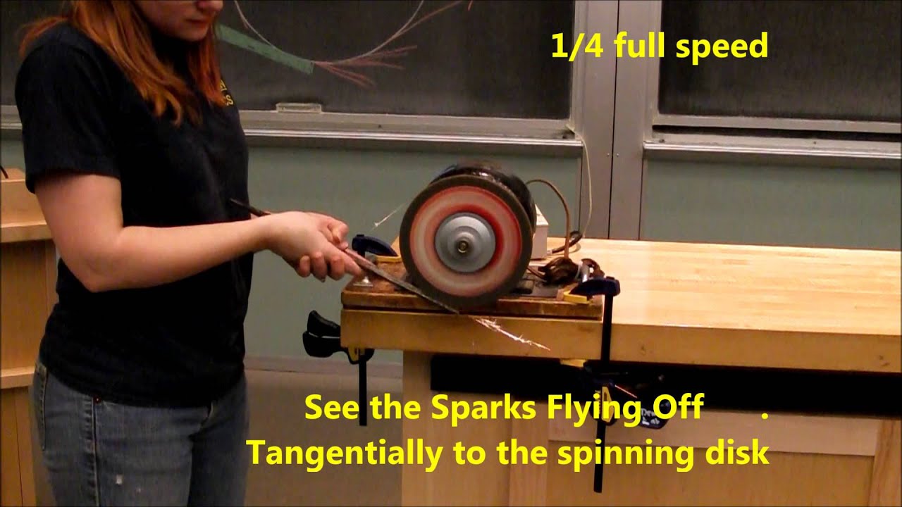 1D55.20 - Sparks off of a Grinding Wheel - YouTube