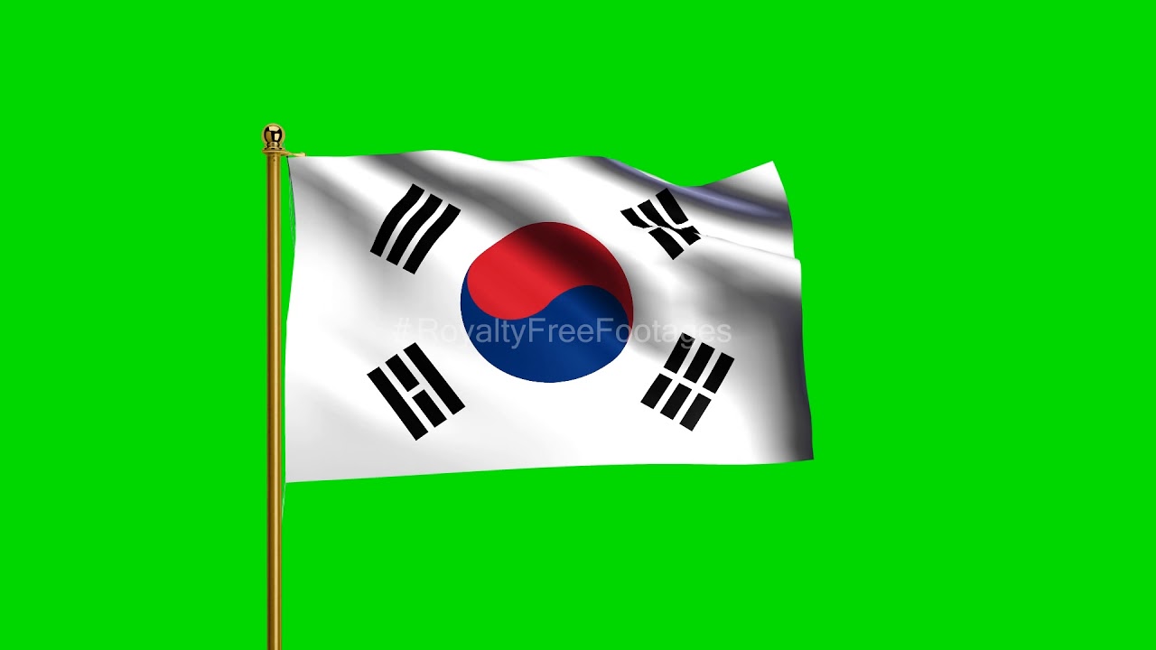 South Korea National Flag HD | World Countries Green Screen Flag ...
