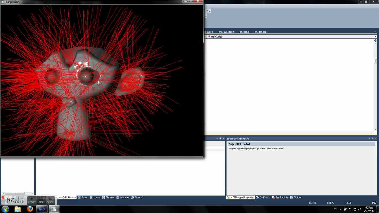 Phong Shading Per Pixel Lighting Opengl Glsl Youtube