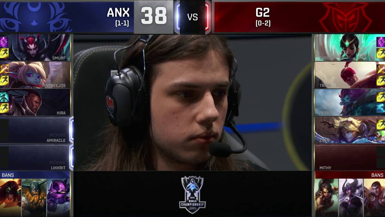 【S6全球總決賽】第四日 小組賽 A組 ANX vs G2 - YouTube