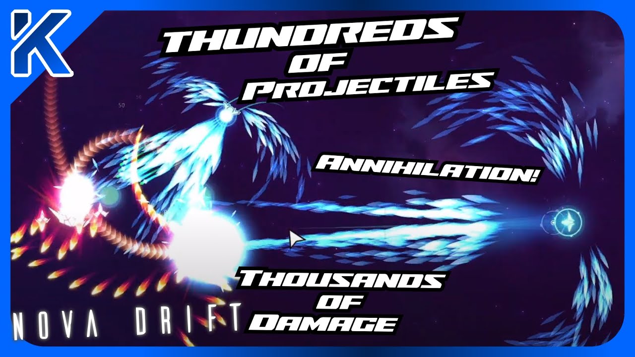 Firing HUNDREDS of Projectiles AT ONCE - 10 Burst Fire - Nova Drift ...