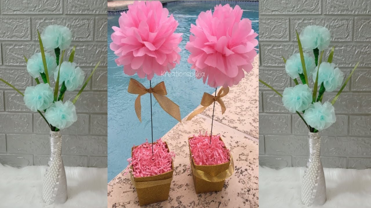 Organdy Flowers || Flower making || Satin Ribbon Flowers || Bunga dari ...