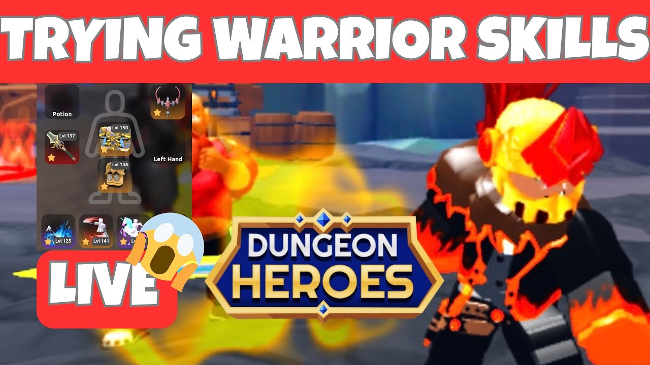 🔴 Live #10: The Best Skills In Dungeon Heroes For A Warrior? Dungeon ...