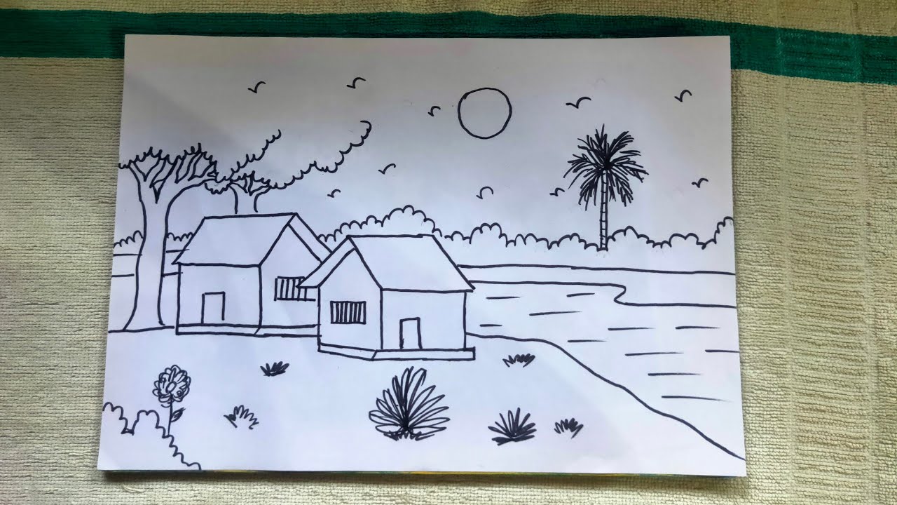 scenery drawing / step by step / with marker / N&M DREAM'S / - YouTube