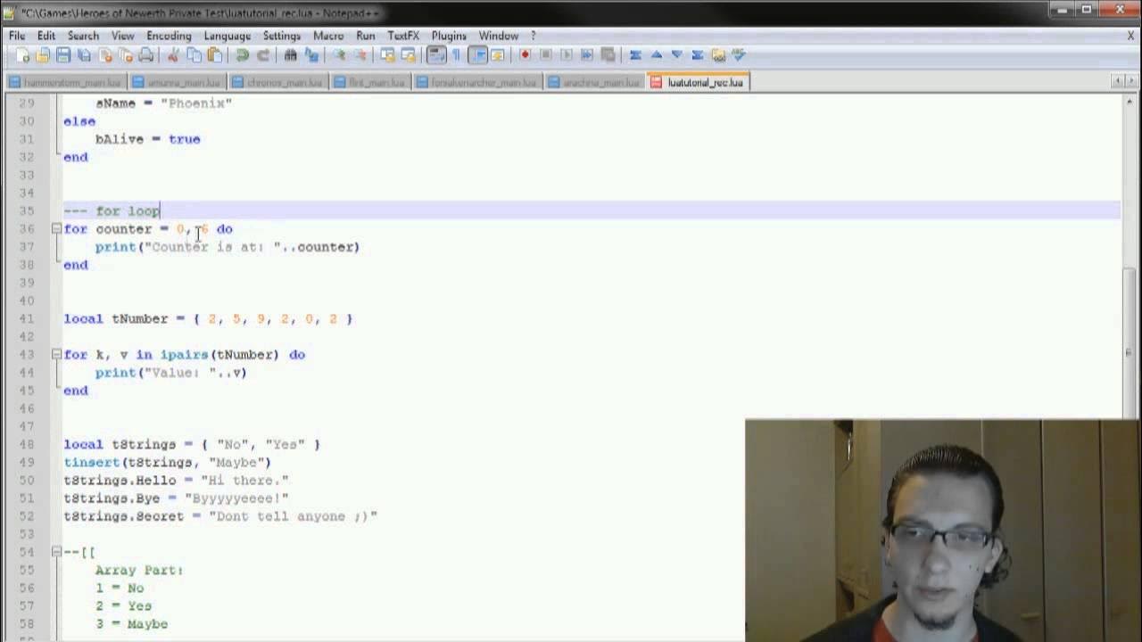 Lua Coding Tutorial 03 - Loops - YouTube